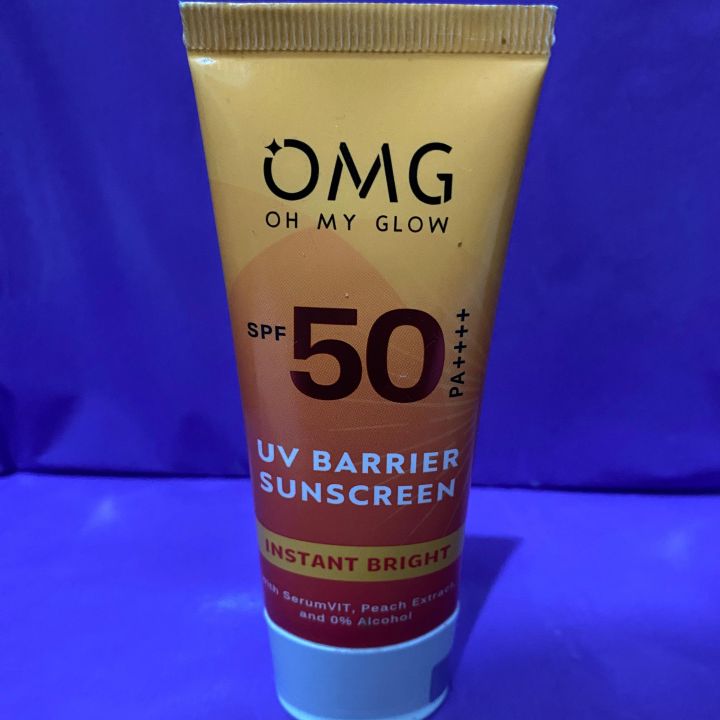 OMG Oh My Glow spf50 pa++++ uv barrier sunscreen 25ml | Lazada Indonesia