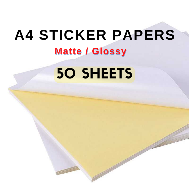 50 Sheets A4 Sticker Paper Matte 80 Gsm | Lazada Ph