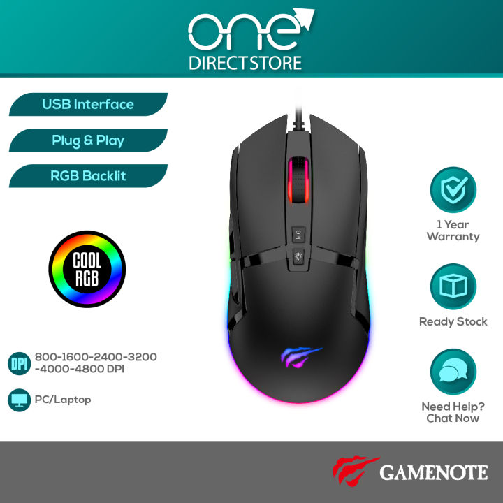 GAMENOTE MS1016 RGB Backlit Gaming Mouse | Lazada