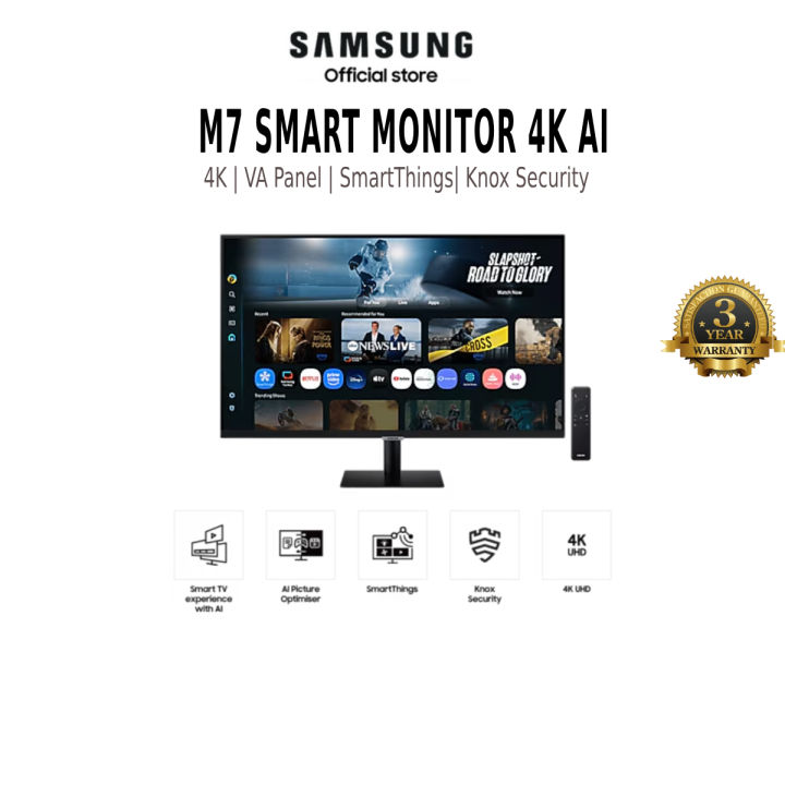 [2025 Model] Samsung Smart Monitor 4K UHD with Built-in Tizen OS ...