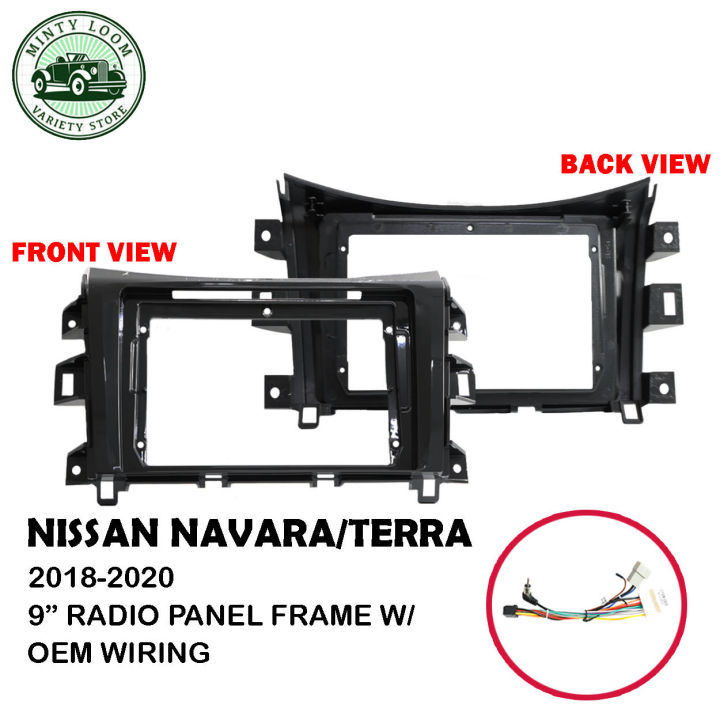 9 Inch Car Fascia for Nissan Navara/Terra 2018-2020 Head Unit Fascia ...