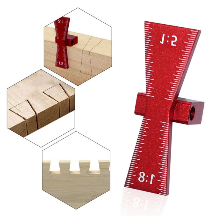 (VYHC) Dovetail Joint Aluminum Alloy Marking Template Scribe Gauge 1: 5 ...