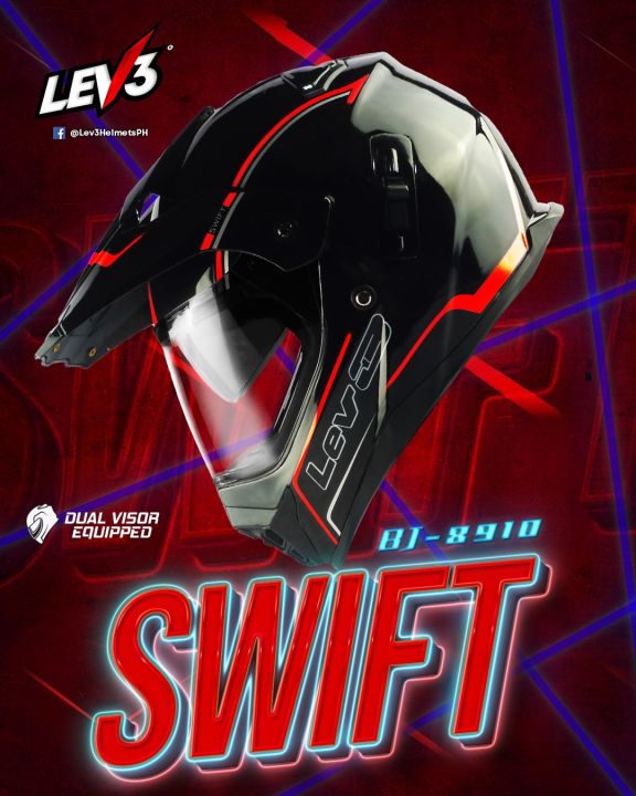 Lev3® DualSport Motard BJ-8910 Swift Motorcycle Helmet | Lazada PH