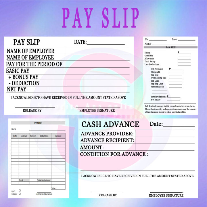 PAY SLIP FORMBUSINESS FORM | Lazada PH