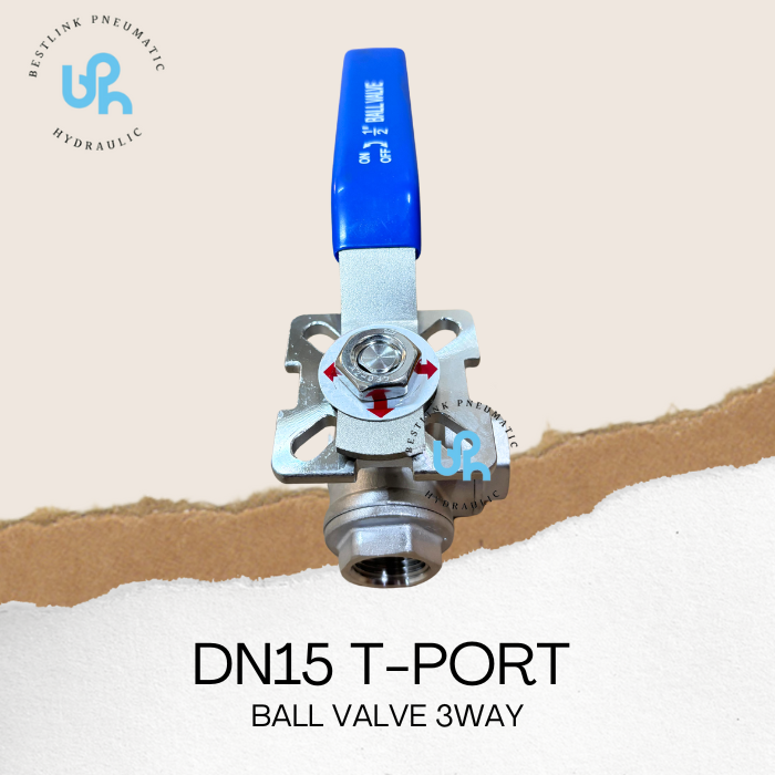 DN15 3WAY BALL VALVE DIRECT MOUNTING PAD L-PORT T-PORT SS 316 | Lazada ...