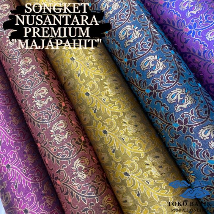 Kain Songket Nusantara Golden Kilap Premium Motif Kerajaan "MAJAPAHIT ...