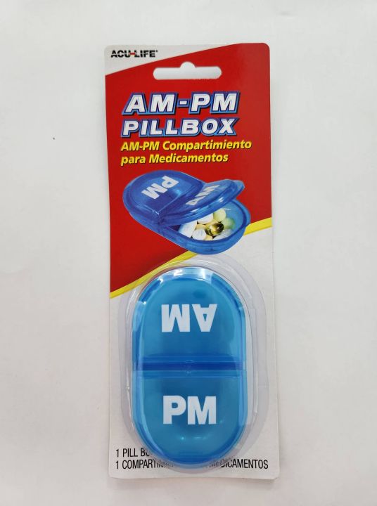 Acu-Life AM-PM Pill Box (RANDOM COLOUR) | Lazada