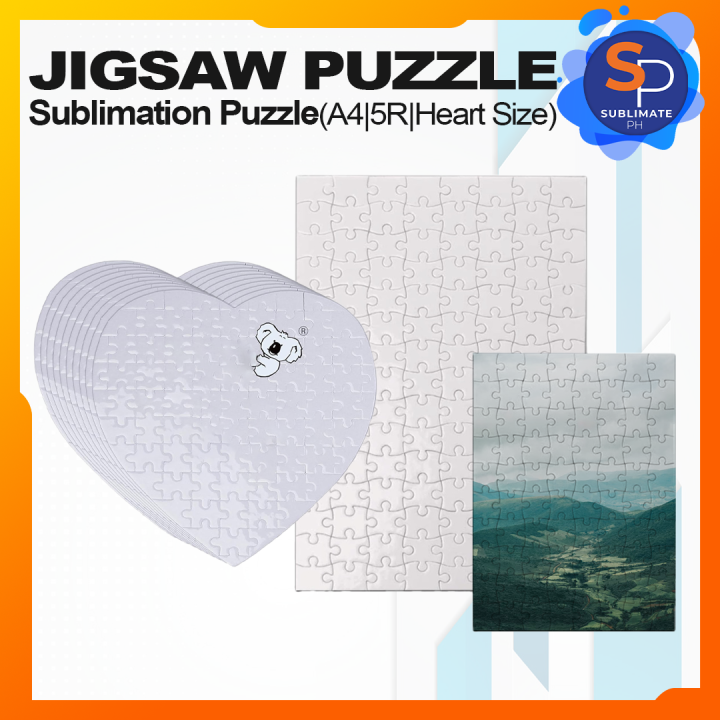 Sublimation Jigsaw Puzzle Blank Printable A4/5R/Heart Size Personalized ...