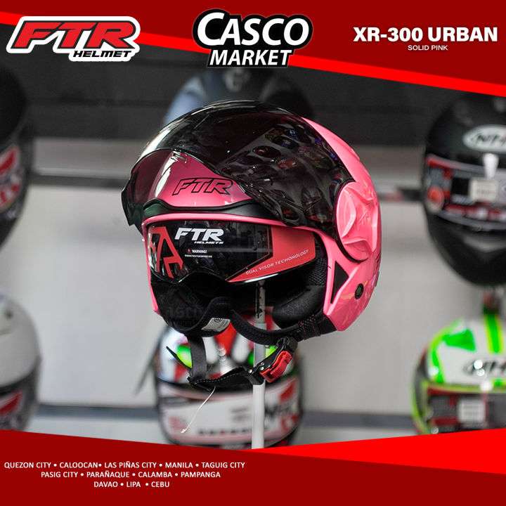FTR SOLID XR 300 URBAN HALF FACE DUAL VISOR MOTORCYCLE HELMET | Lazada PH