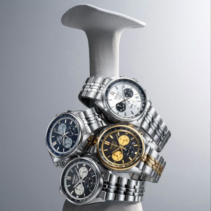 นาฬิกาข้อมือผู้ชาย SEIKO Conceptual & Regular Quartz Chronograph รุ่น SSB425P ขาว SSB427P น้ำ ...
