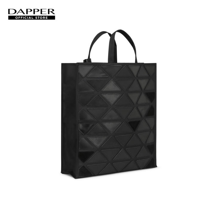 DAPPER กระเป๋าถือ DAPPER-RE Upcycled Leather Tote Bag สีดำ | Lazada.co.th