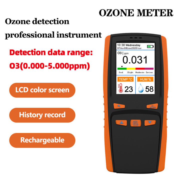 Portable Ozone Analyzer O3 Ozone Gas Detector Intelligent Sensor Ozone Meter DM509-O3 O3 ...