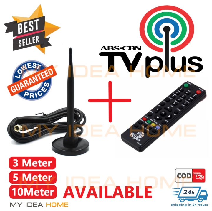 TV Plus Remote Control + TV PLUS Antenna with 3Meter/5Meter/10Meter | Lazada PH