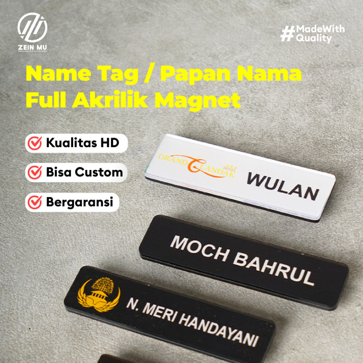 Name Tag Full Akrilik Magnet | Lazada Indonesia