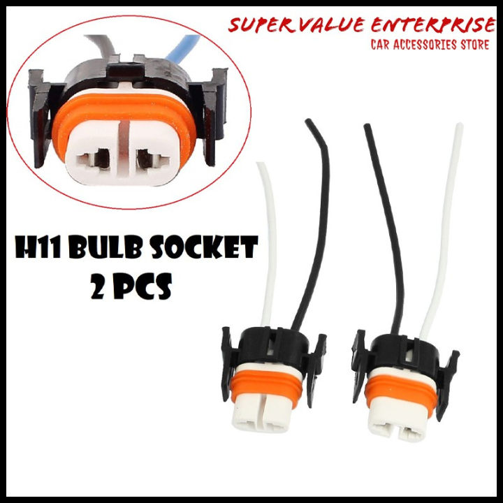 2pcs H8/H9/H11 Bulb Socket Female Adapter Connector Soket Mentol | Lazada