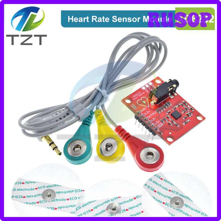 [RUSOP] TZT Muscle signal sensor EMG Sensor Ecg module AD8232 ecg ...