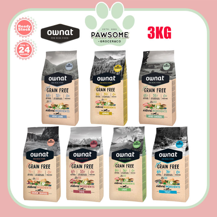 OWNAT Just Grain Free Adult Chicken Dog Food For Dog 3kg | Lazada