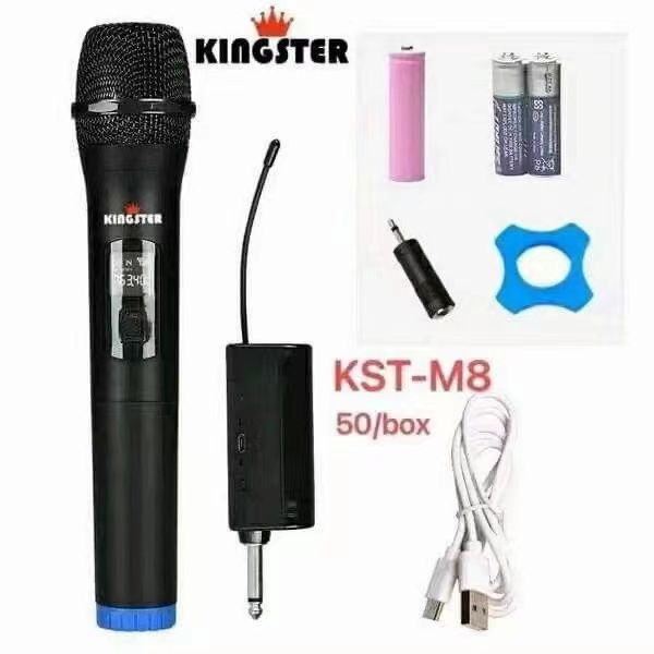 [KST-M8] Single Professional Wireless Microphone Karaoke Transmitted Microphone W/ Receiver ...