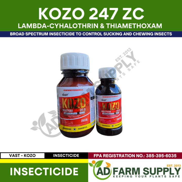 Kozo 247 ZC Insecticide – Lambda-Cyhalothrin & Thiamethoxam, Broad ...