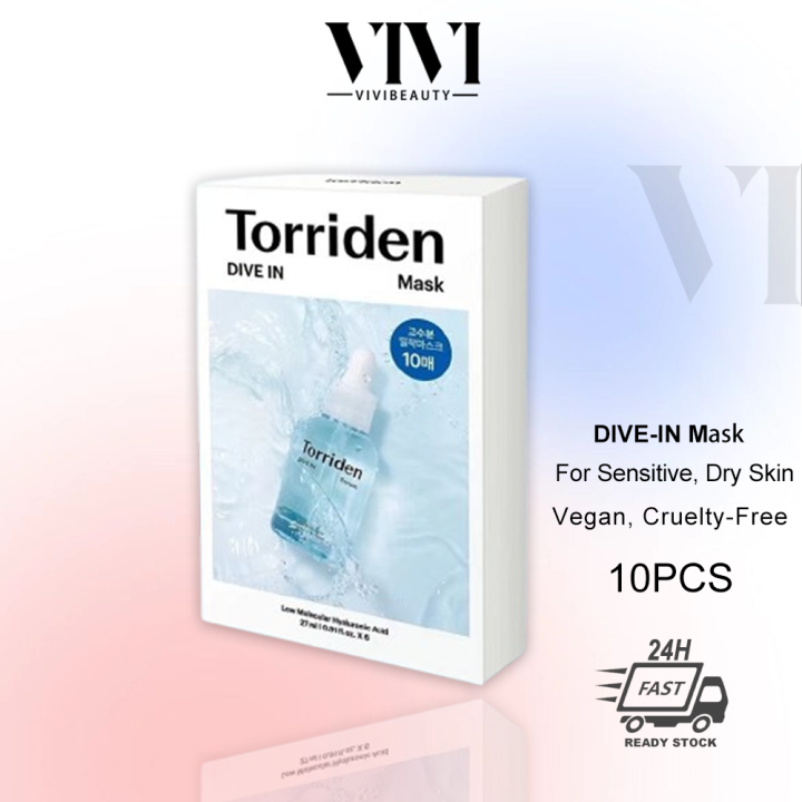 Torriden DIVE IN Mask Low Molecular Hyaluronic Acid Facial Serum Sheet ...
