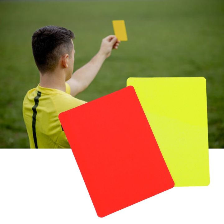 Soccer Referee Red Card and Yellow Card Fair and Honest Judgement ...