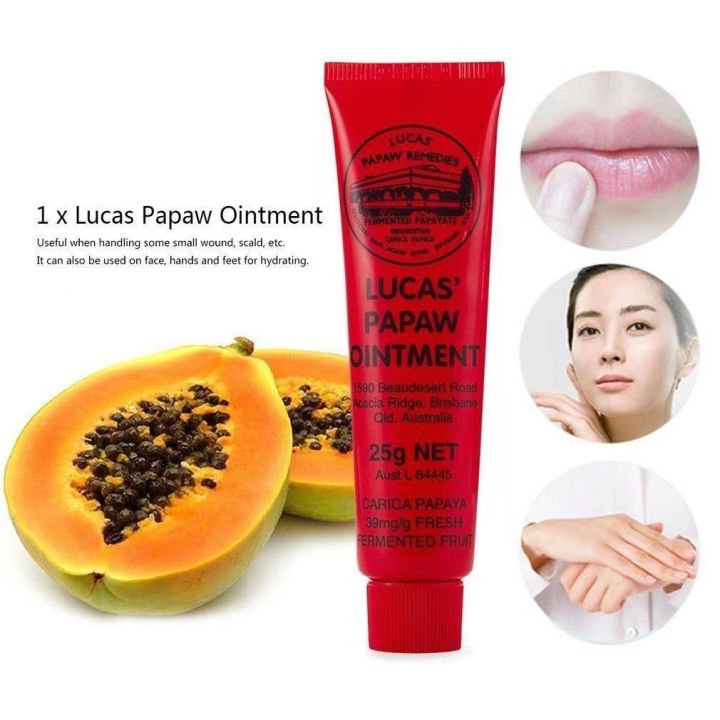 แท้ พร้อมส่ง Lucas Papaw Ointment 25 กรัม ลิปหลอดแดง ลิปบาล์มมะละกอจาก ...