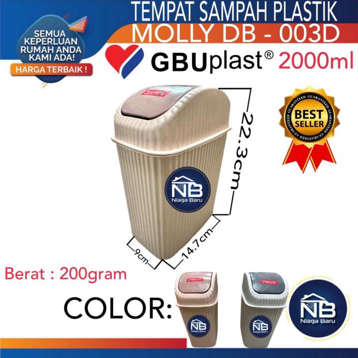 GBUplast MOLLY Dustbin Basic 2L | Tempat Sampah | Tong Sampah | Lazada ...