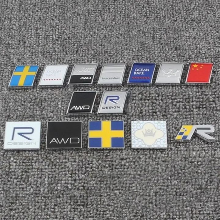 3D Metal R DESIGN Logo Rear Trunk Emblem Badge Sticker Decals For Volvo ...