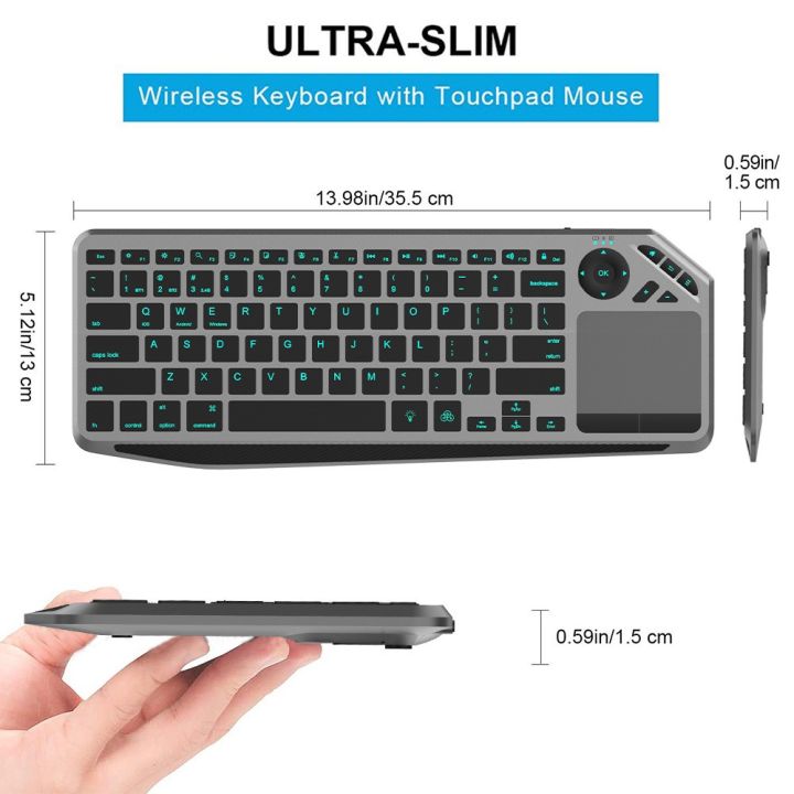 Bluetooth 2.4G wireless touch dual-mode keyboard computer tablet ...