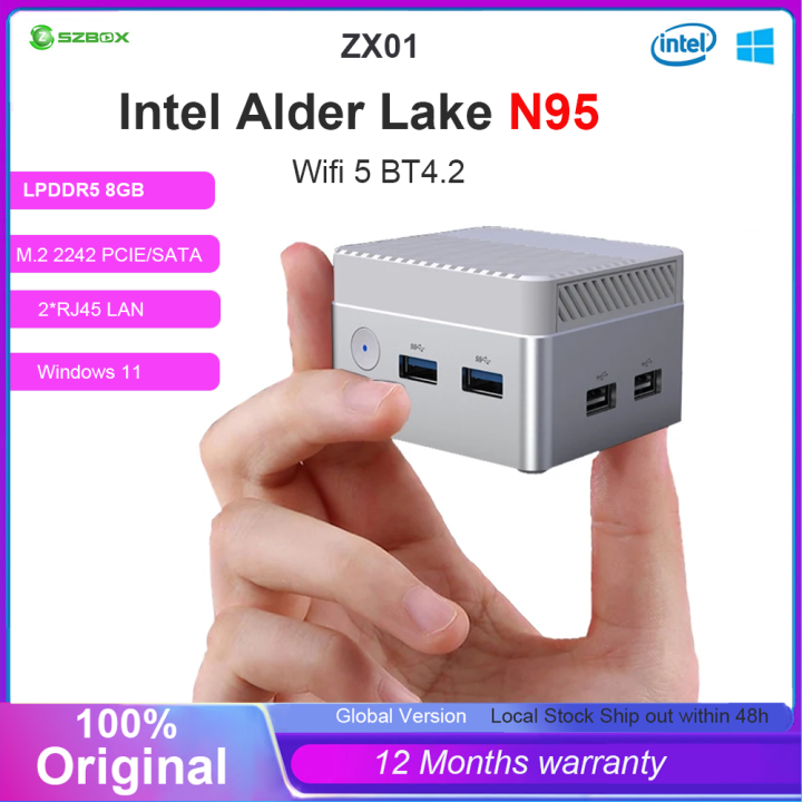 SZBOX ZX01 Alder Lake N95 MINI PC Up To 3.4Ghz LPDDR5 8GB 512GB SSD ...