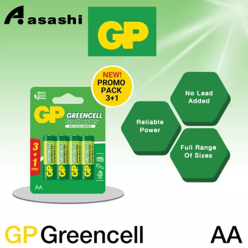 GP Green Cell 3+1 AA / AAA Battery (GPPCC15KC336) (GPPCC24UC342) | Lazada