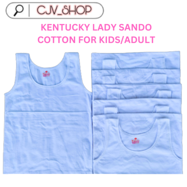KENTUCKY LADY SANDO FOR KID GIRLS AND ADULTS 100% PURE COTTON CAMISOLE ...