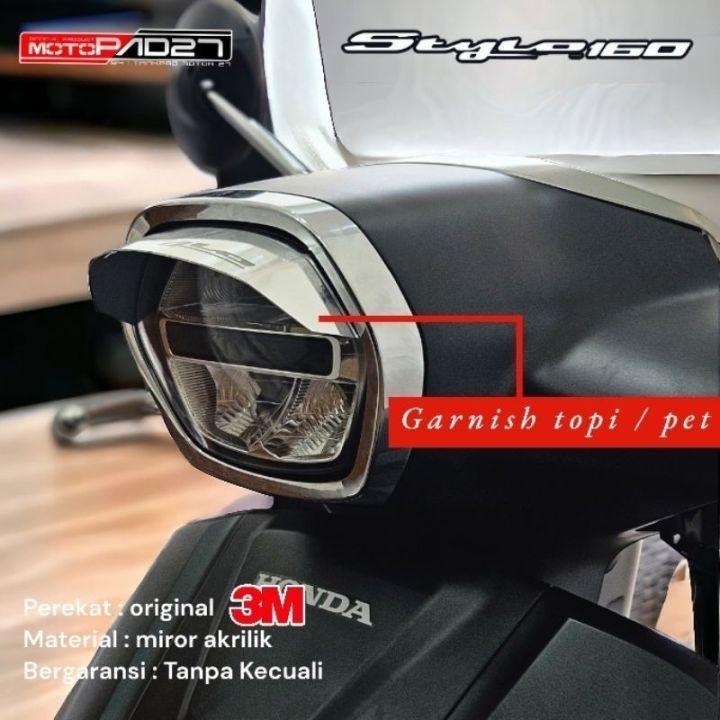 Stylo 160 | AKsesoris Garnis Topi Lampu Depan Honda Stylo 160 Motopad27 ...