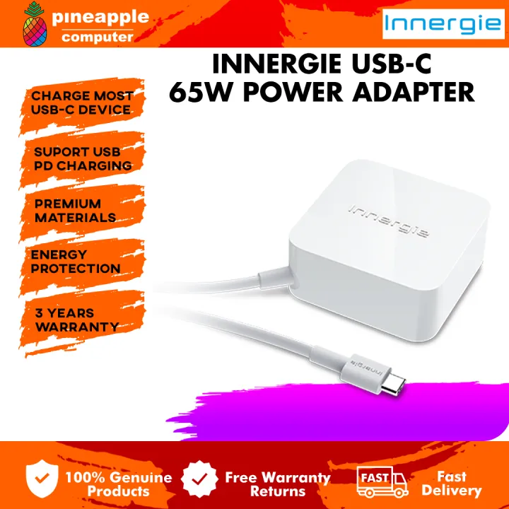 Innergie 65W USB-C Power Delivery PD Quick Charge Build-in-Cable USB ...