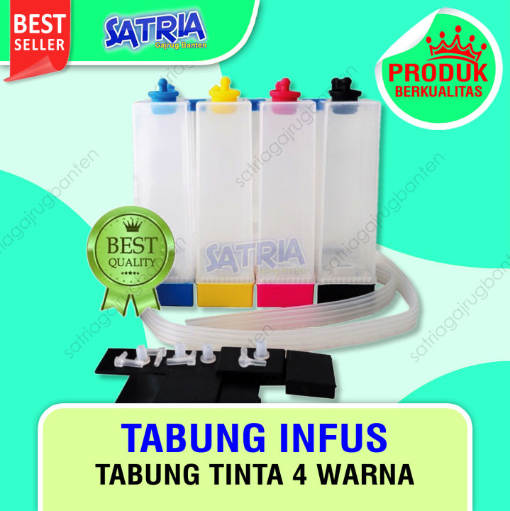 Tabung Tinta Infus 4 Warna | Tabung Infus Printer Inkjet CISS Ink Tank ...