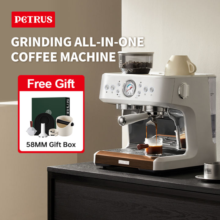 Petrus Coffee Machine Grinding Integrated Fully Semi-Automatic Espresso ...