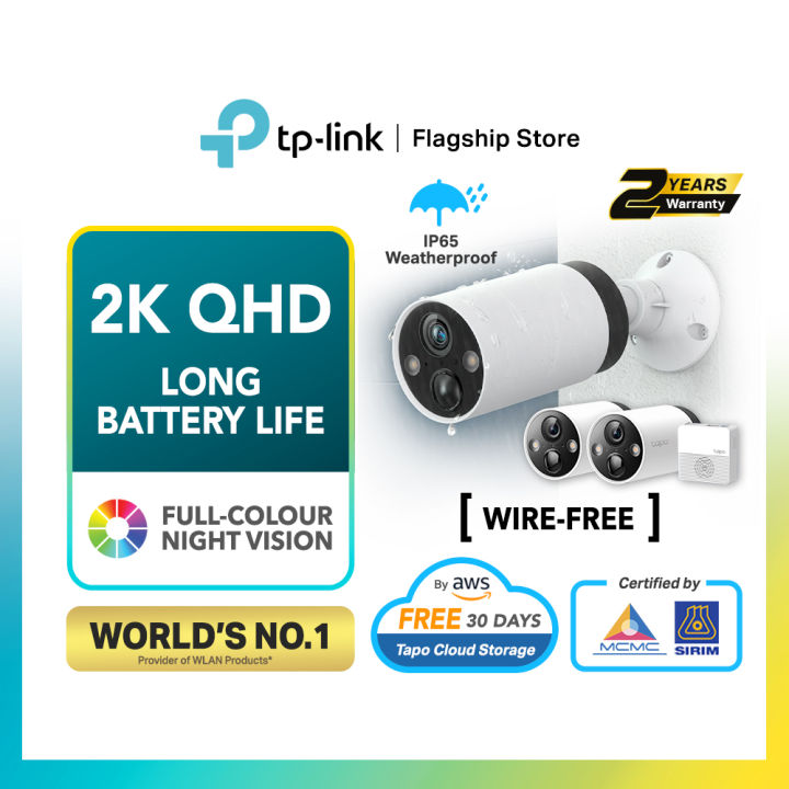 TP-LINK Tapo C420S2 Smart Wire-Free Security Camera System, 2-Camera ...