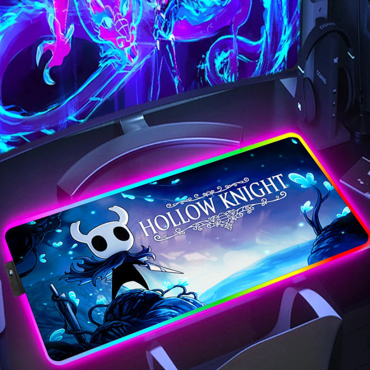 แผ่นรองเมาส์เกมมิ่ง LED Hollow Knight RGB Backlight แผ่นรองเมาส์เกมมิ่ง ...