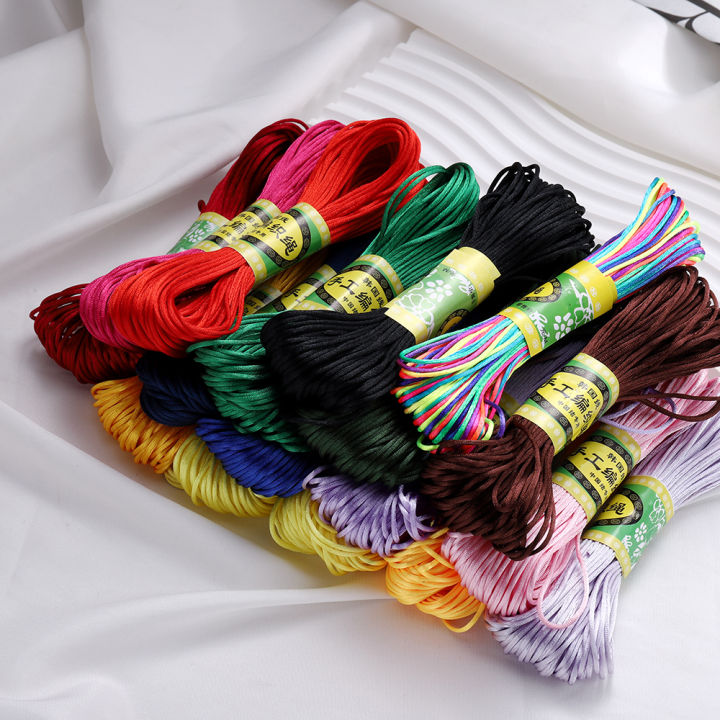 St.kunkka 20 Meter 24 Colors Nylon Braided Rope Chinese Macrame Knot ...