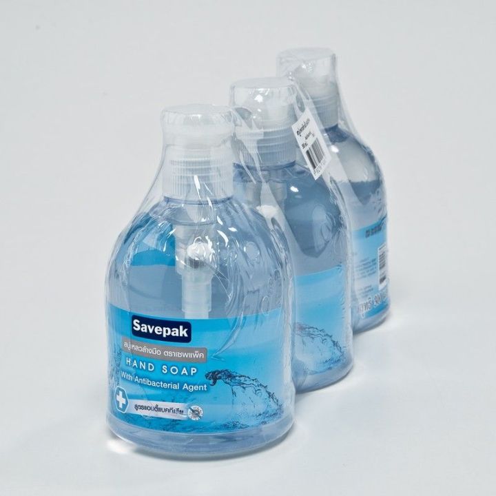 พร้อมจัดส่ง เซพแพค สบู่เหลวล้างมือ สูตรแอนตี้แบคทีเรีย 300 มล. x 3 ขวด Savepak Liquid Hand Soap ...