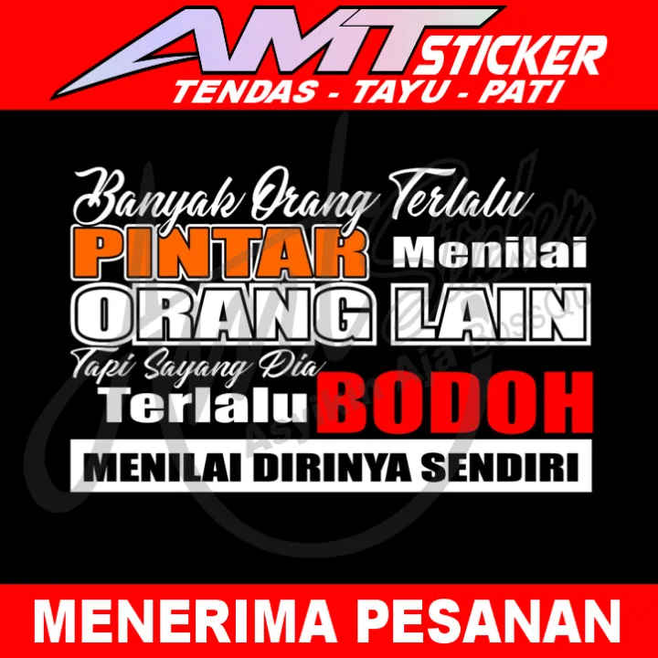 Stiker Termurah Cutting Stiker Mobil Stiker Tilisan Kata Kata Keren ... Stiker Termurah Cutting Stiker Mobil Stiker Tilisan Kata Kata Keren ...