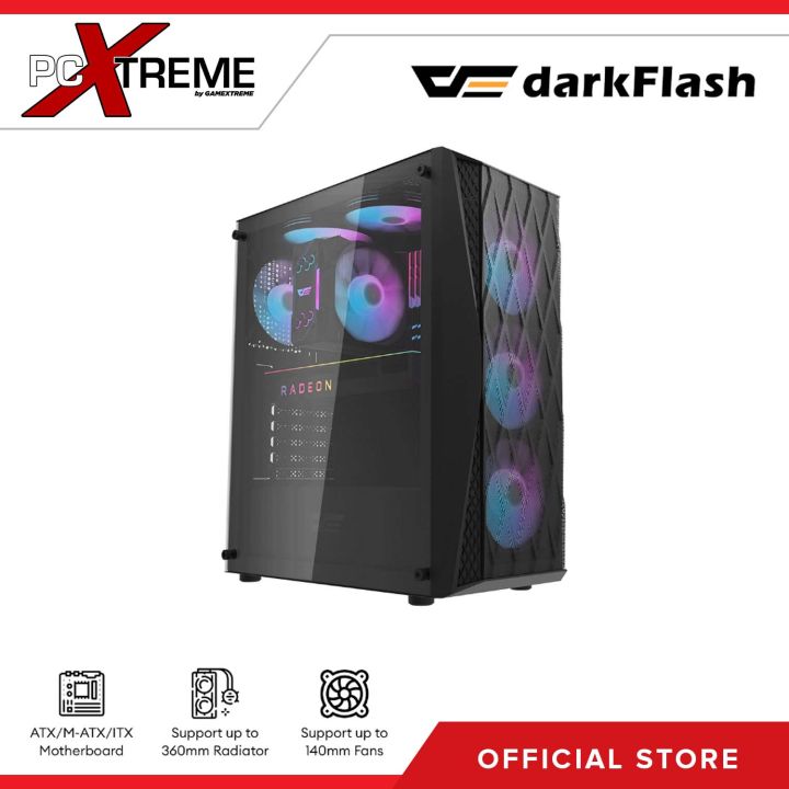 DarkFlash DK352 Mesh Mid-Tower ATX PC Case (Black) | Lazada PH