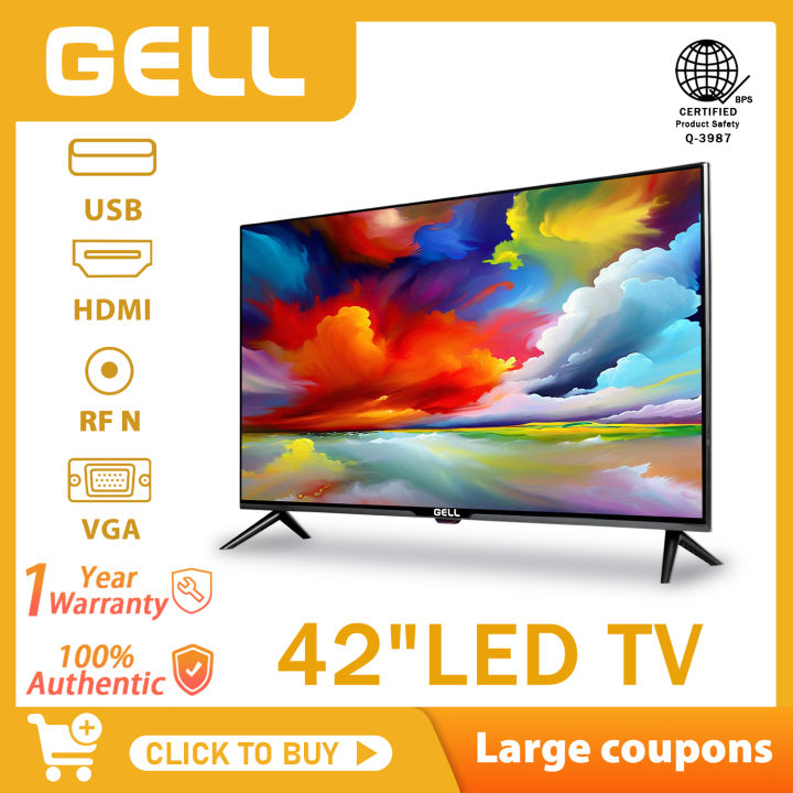 Gell 42 inch LED tv on sale cheap tv promo ultra-slim television HDMI ...