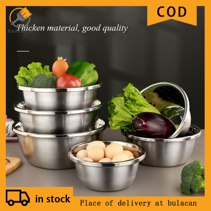 Radius K Thicken Cookware Stainless Steel Food Storage Mixing Bowl ...