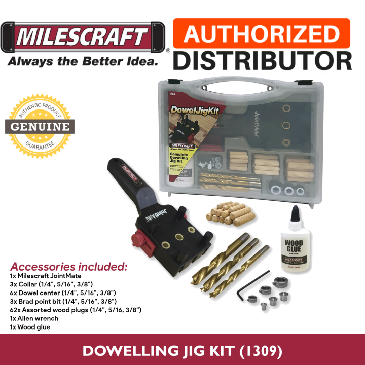 ORIGINAL MILESCRAFT Dowel Jig Kit Set English Model 1309 With JointMate ...