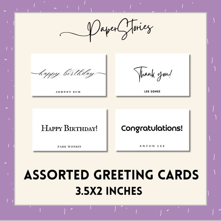 24 or 48 pcs Generic Greeting Cards | Assorted | Customized Gift Tags ...
