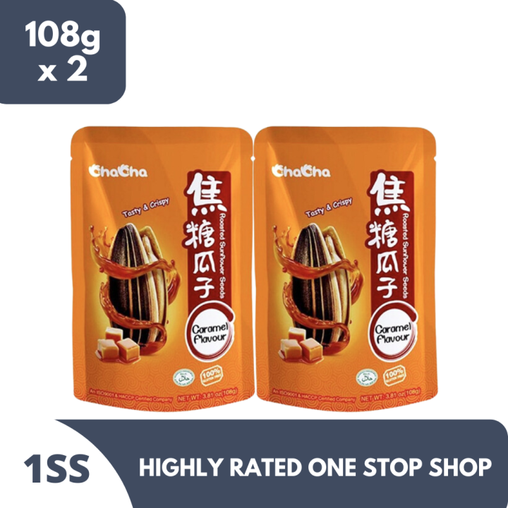 ChaCha Sunflower Seed Caramel Flavor 108g x 2 | Lazada PH