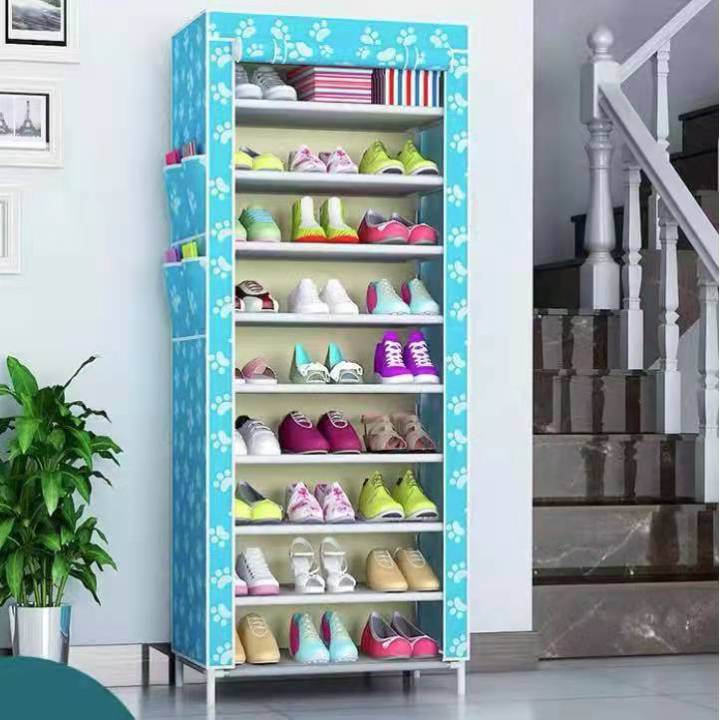 ANGELA HOME 9 Layer Shoe Rack Organizer Shoe Cabinet Storage With Cover ...