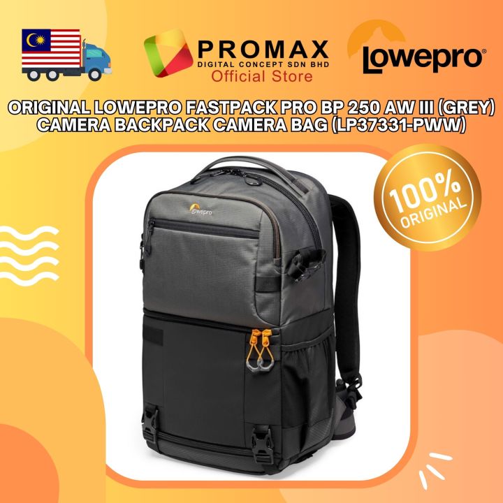 ORIGINAL Lowepro Fastpack Pro BP 250 AW III (GREY) Camera Backpack ...