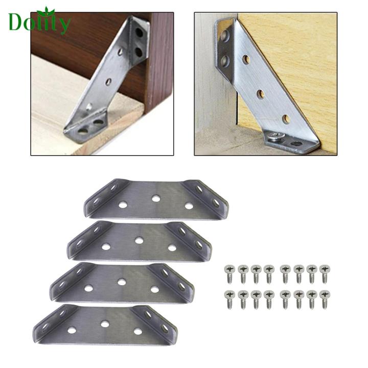 Dolity 4 Pieces Corner Braces Joint Protector Angle Brackets for Table ...